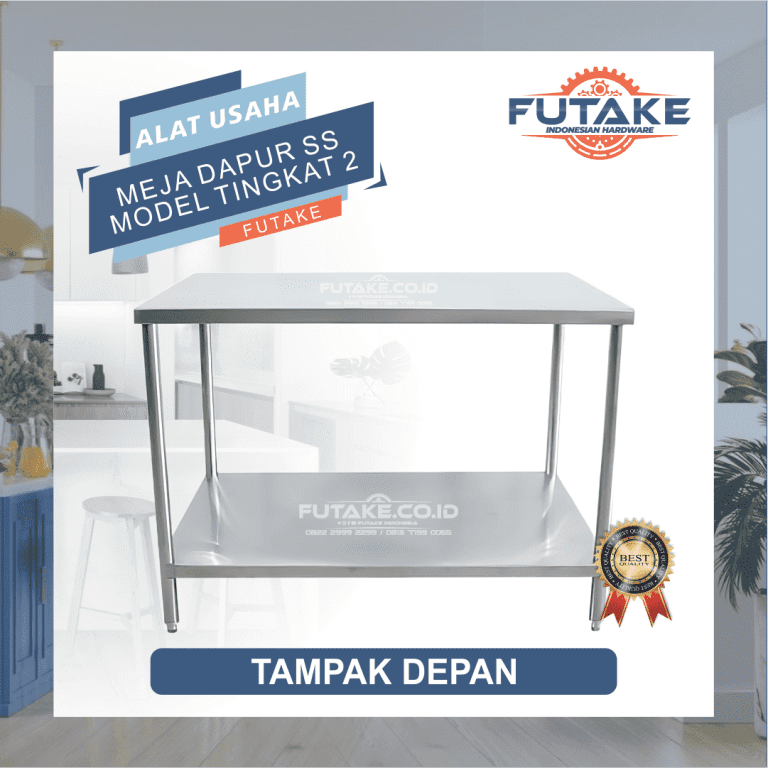 Meja Dapur Stainless Steel Model Tingkat 2 | Meja Serbaguna Untuk ...